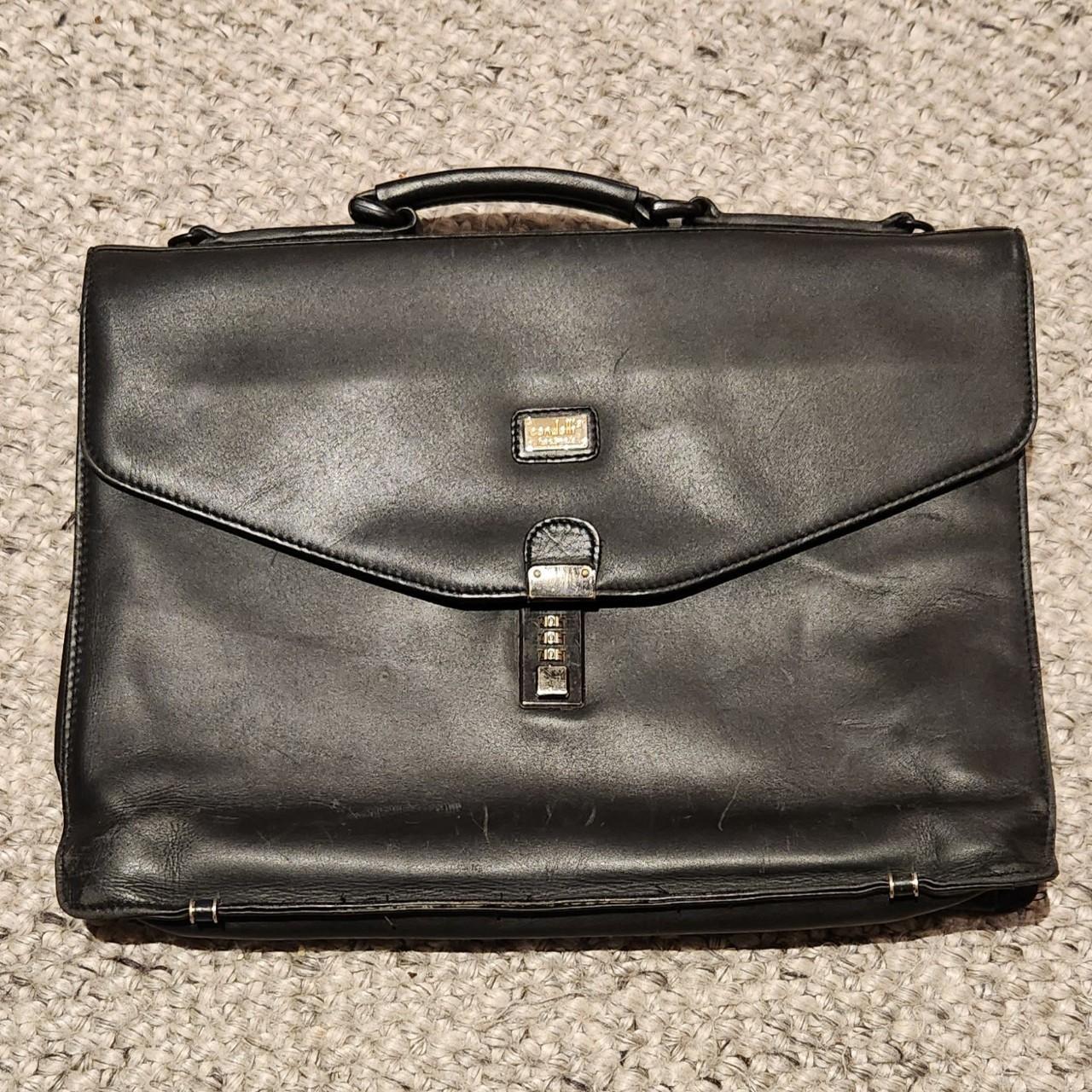 Condotti black genuine leather handmade satchel... - Depop