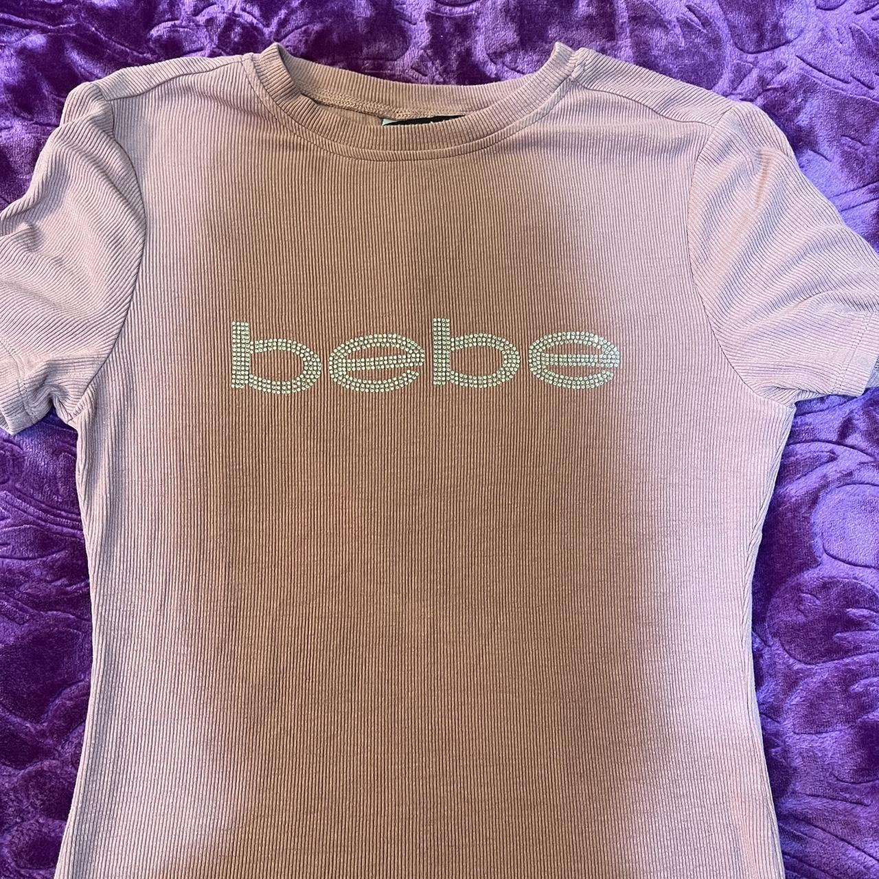 Pink Bebe shirt fits small or medium - Depop