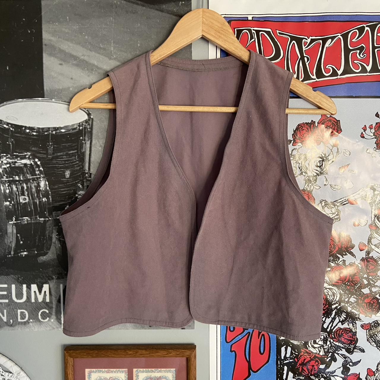 vintage light plum vest - size small/ medium - cute... - Depop