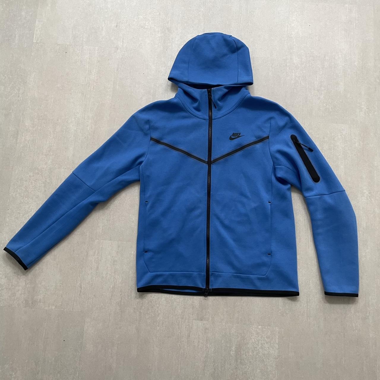 Royal blue Nike tech fleece tracksuit, worn once so... - Depop