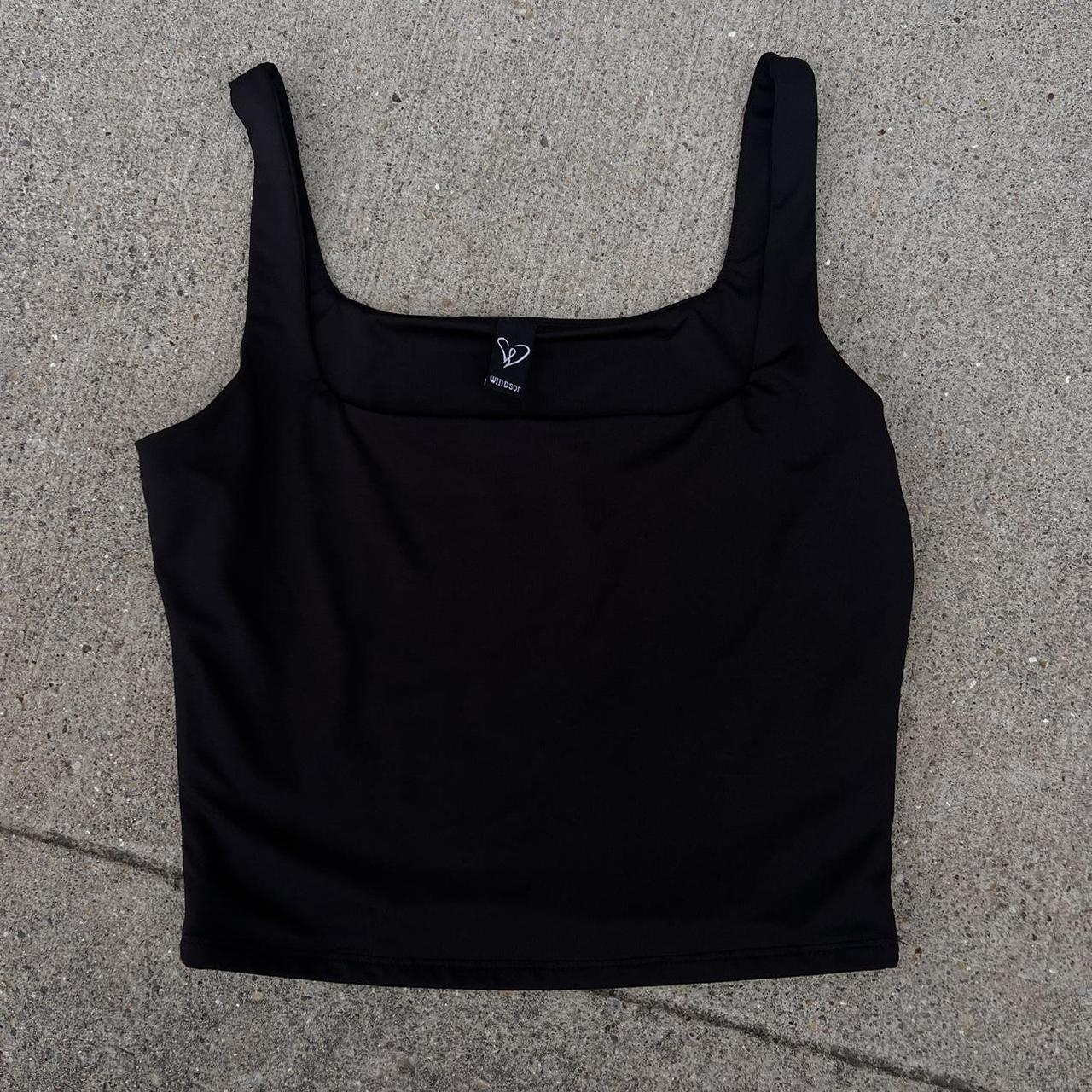 Basic Windsor Black Cropped Tank Top Great... - Depop