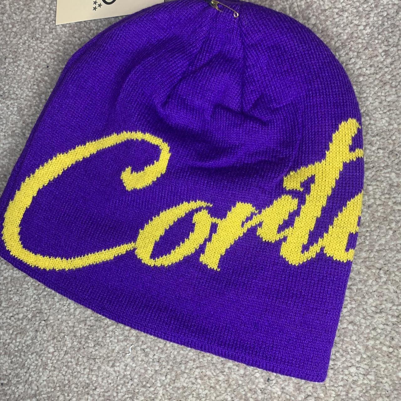 Corteiz Men's Purple and Yellow Hat | Depop