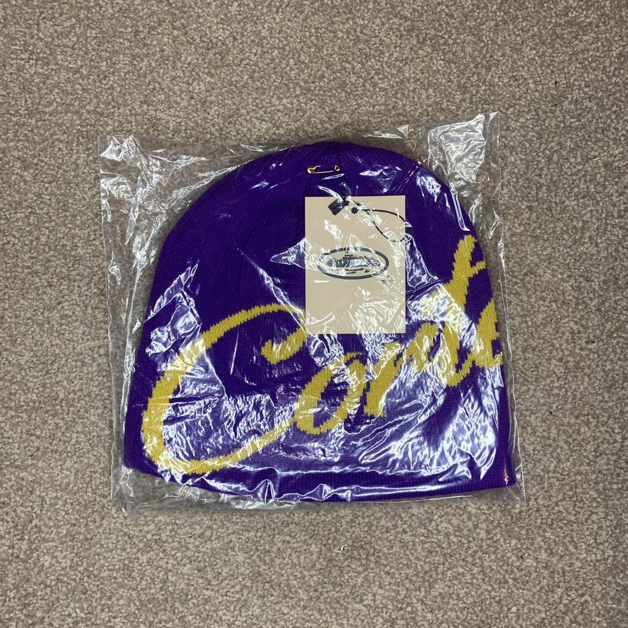 Corteiz Men's Purple and Yellow Hat | Depop