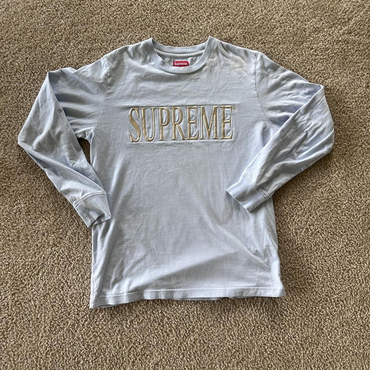SUPREME long sleeve shirt -size: mens... - Depop