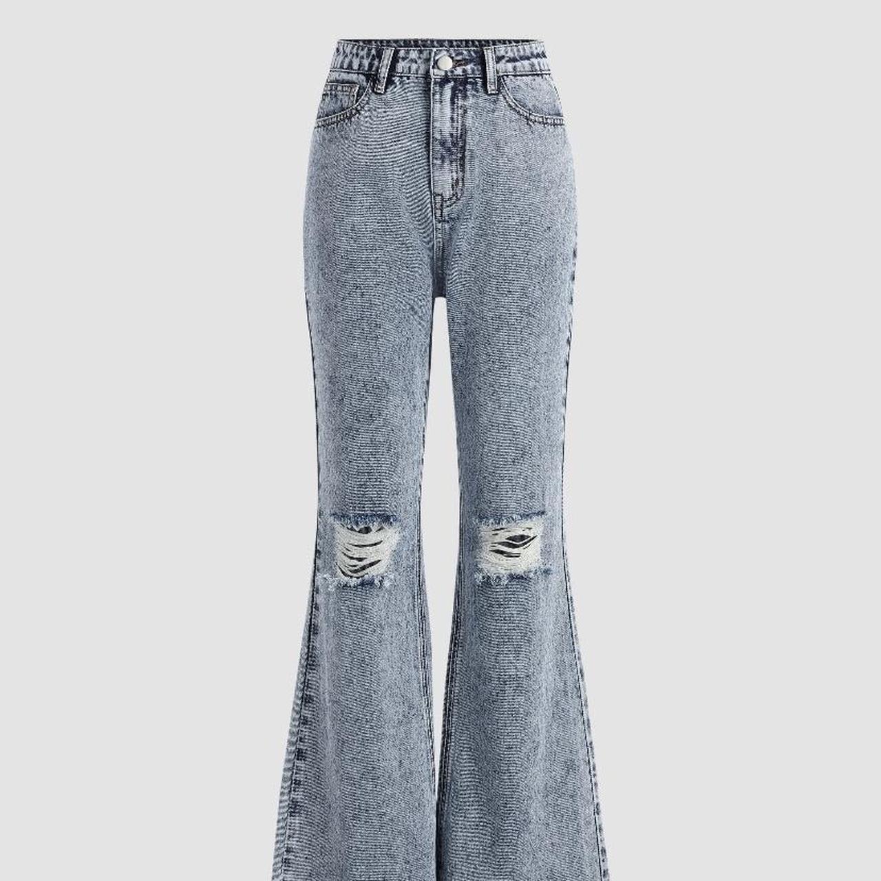 Flared ripped style jeans Great quality jeans brand... - Depop