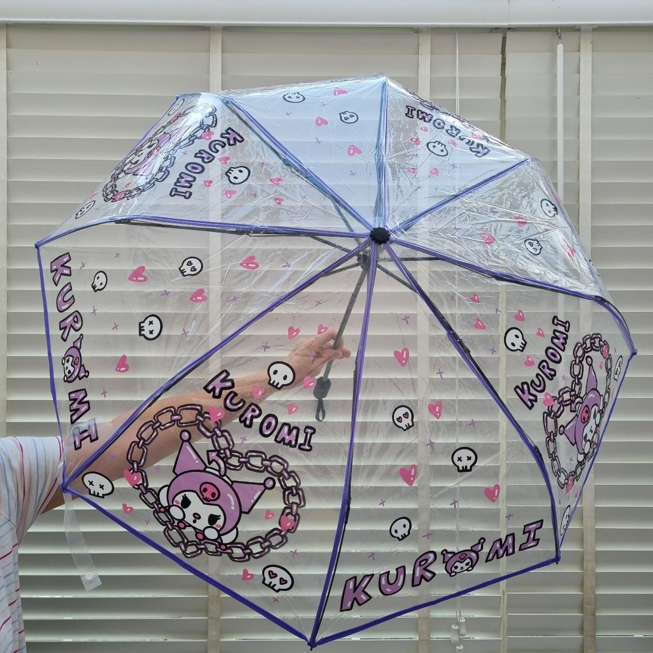 Sanrio kuromi purple transparent fold up compact... - Depop