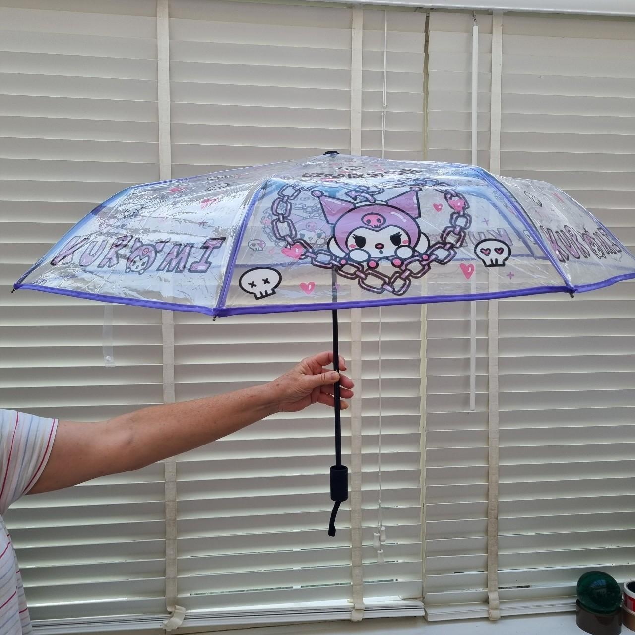 Sanrio kuromi purple transparent fold up compact... - Depop