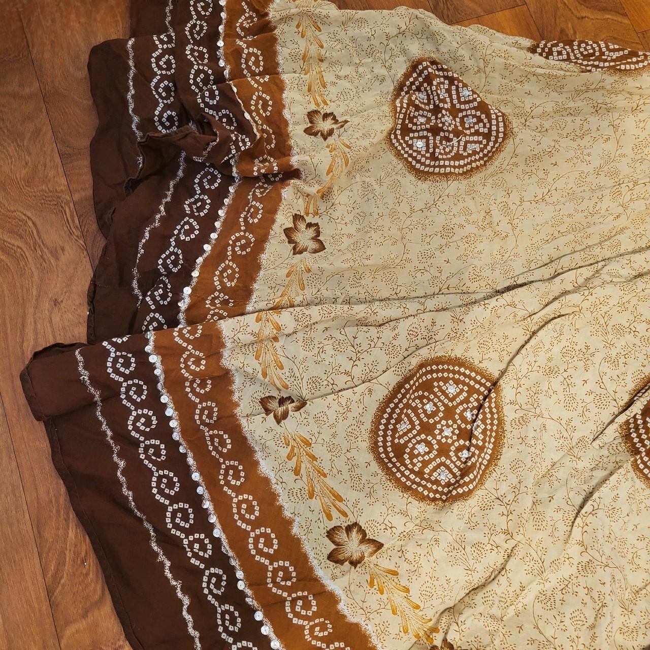 Long flowy draw string skirt with pockets - Depop