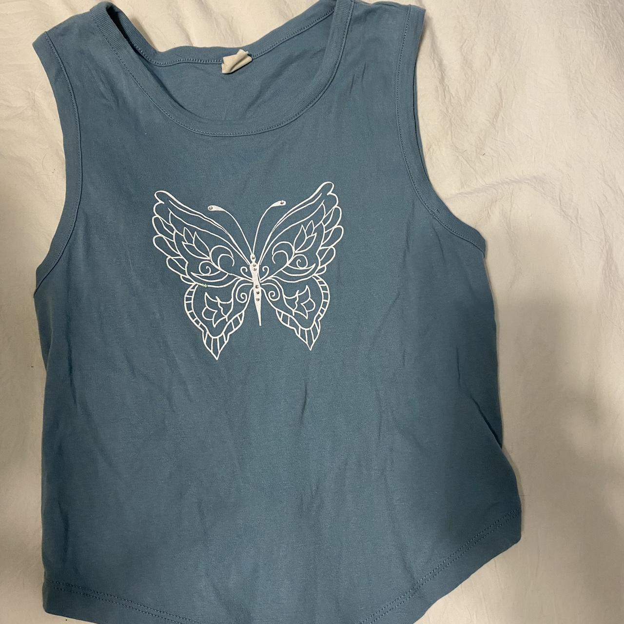 Urban outfitters tie back butterfly top Super cute... - Depop