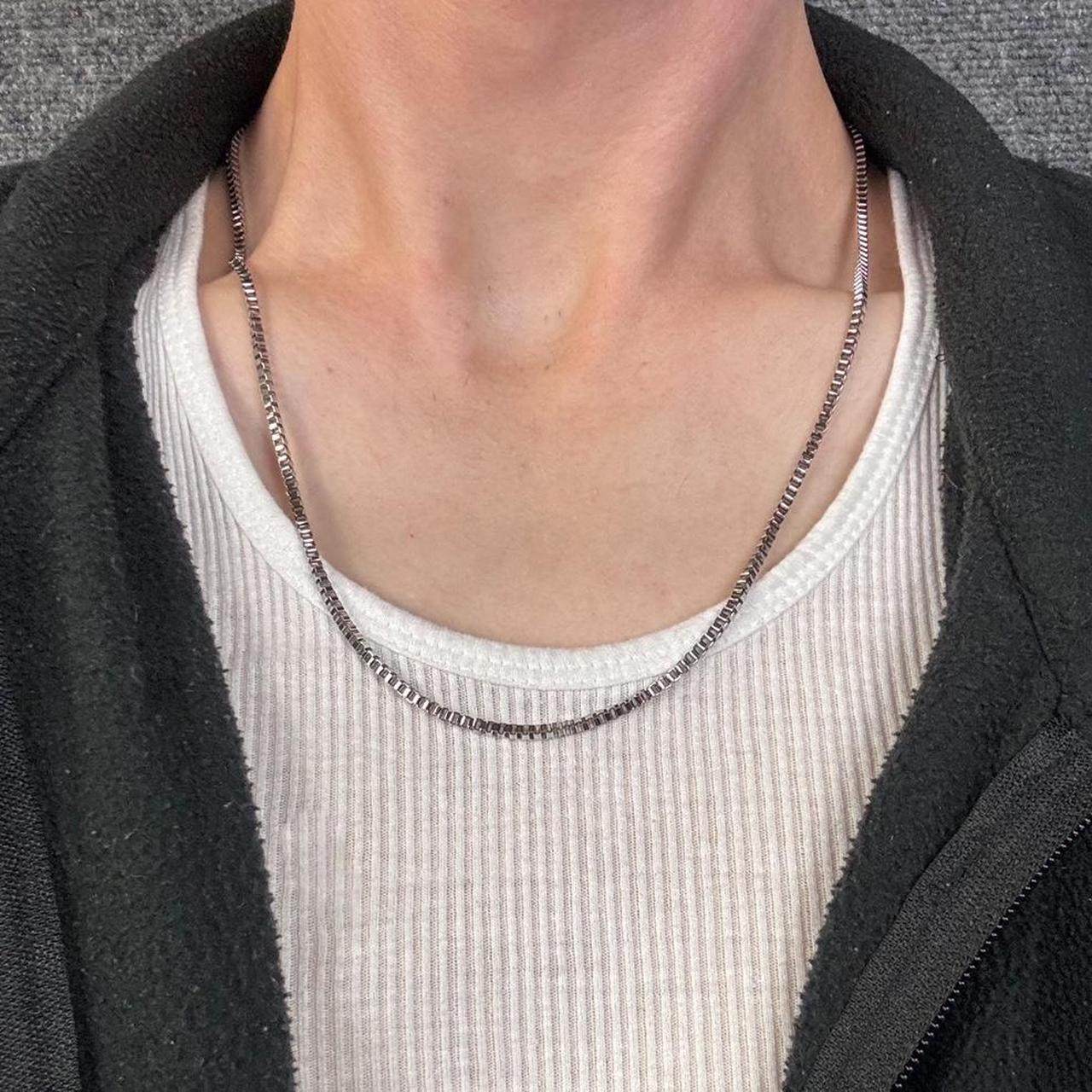 Y2K styled square link stainless steel skater chain.... - Depop