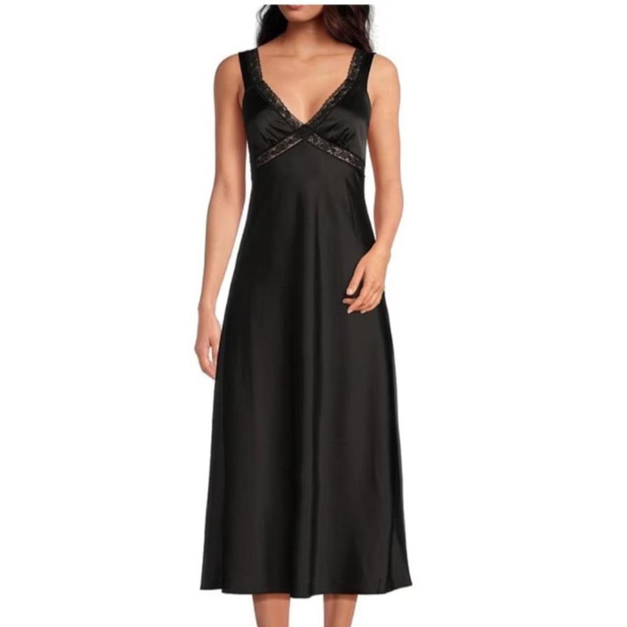 Gianni bini black midi slip on dress #reformation... - Depop