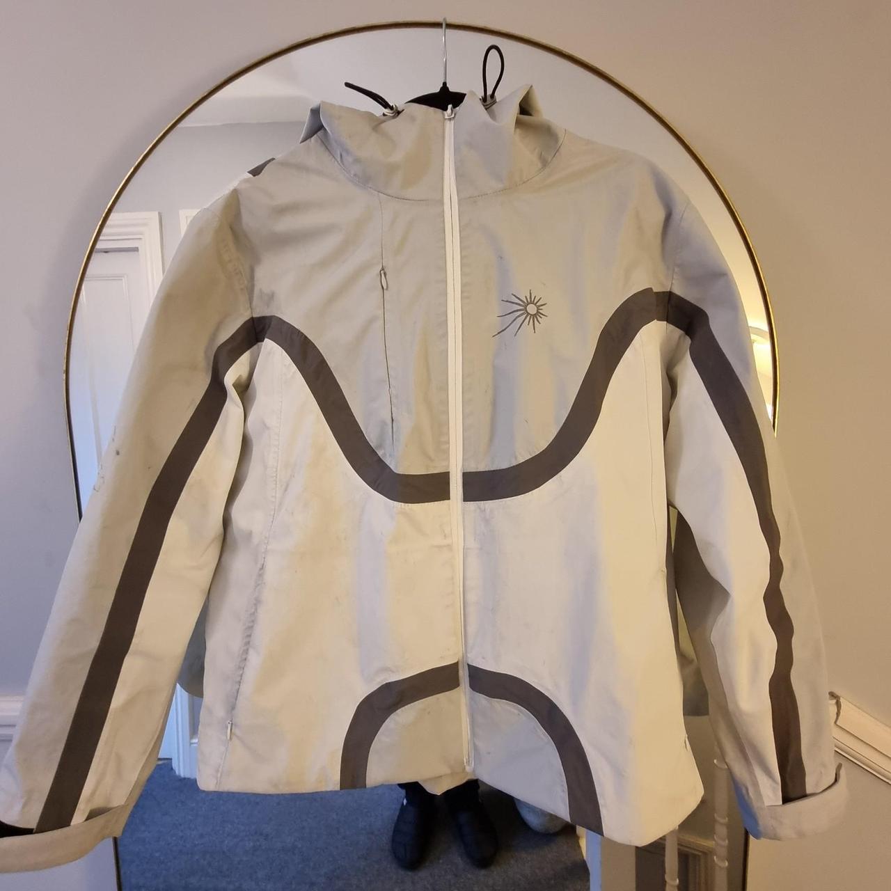 Mutimer Flow Waterproof Jacket - White / Grey... | Depop