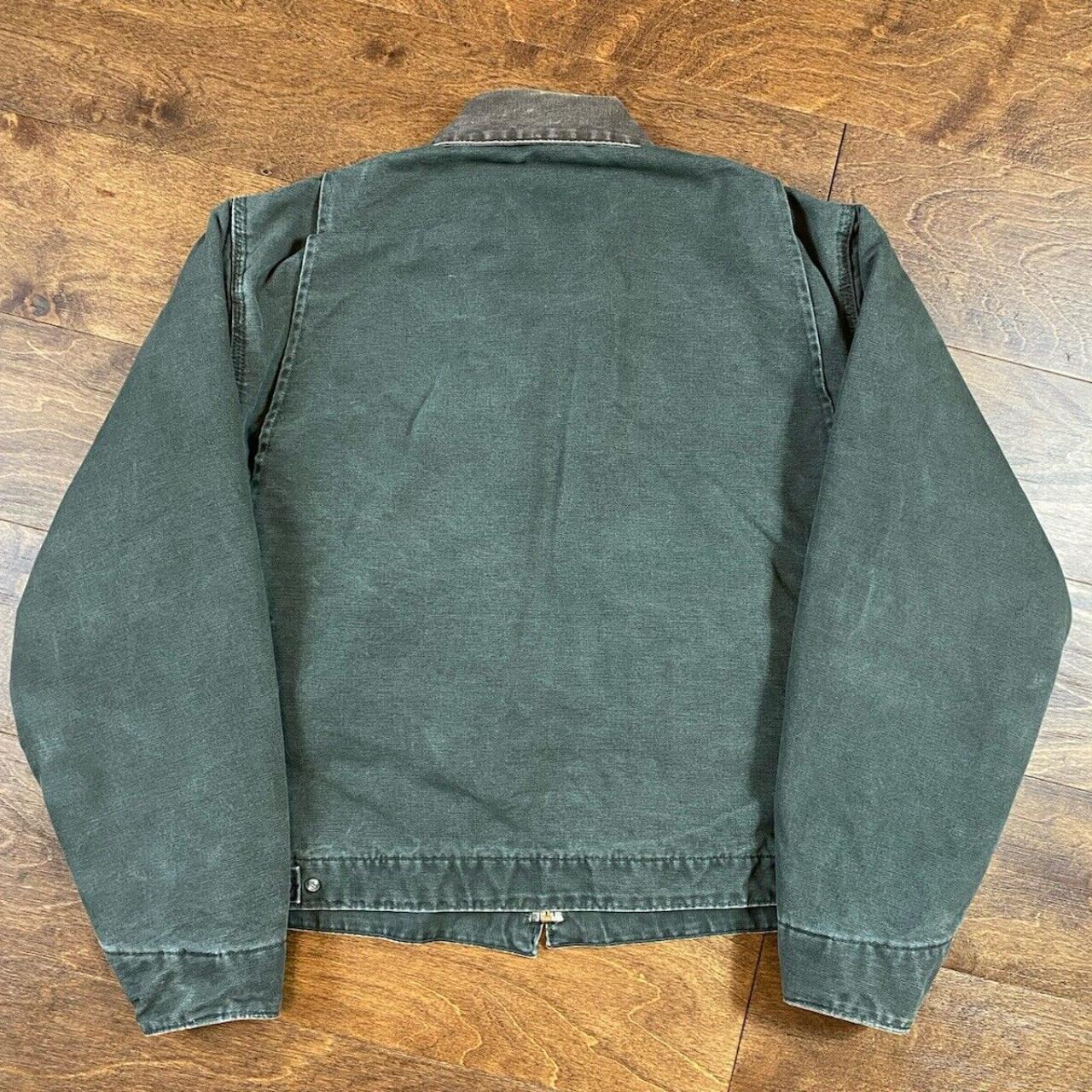 Vintage Carhartt Detroit Jacket J97 MOSS Green... - Depop