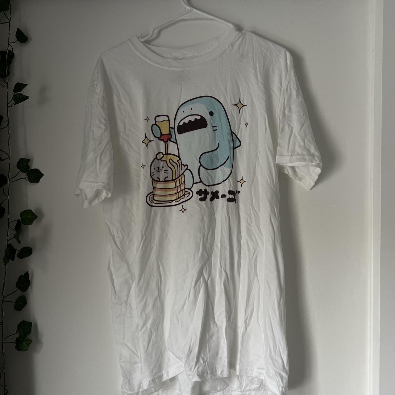 samezu white oversized tee - Depop