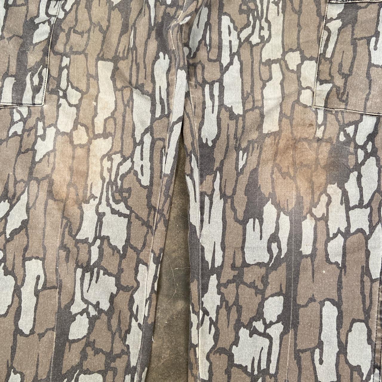 Vintage 80s Tree Bark Hunting Camo Cargo... - Depop