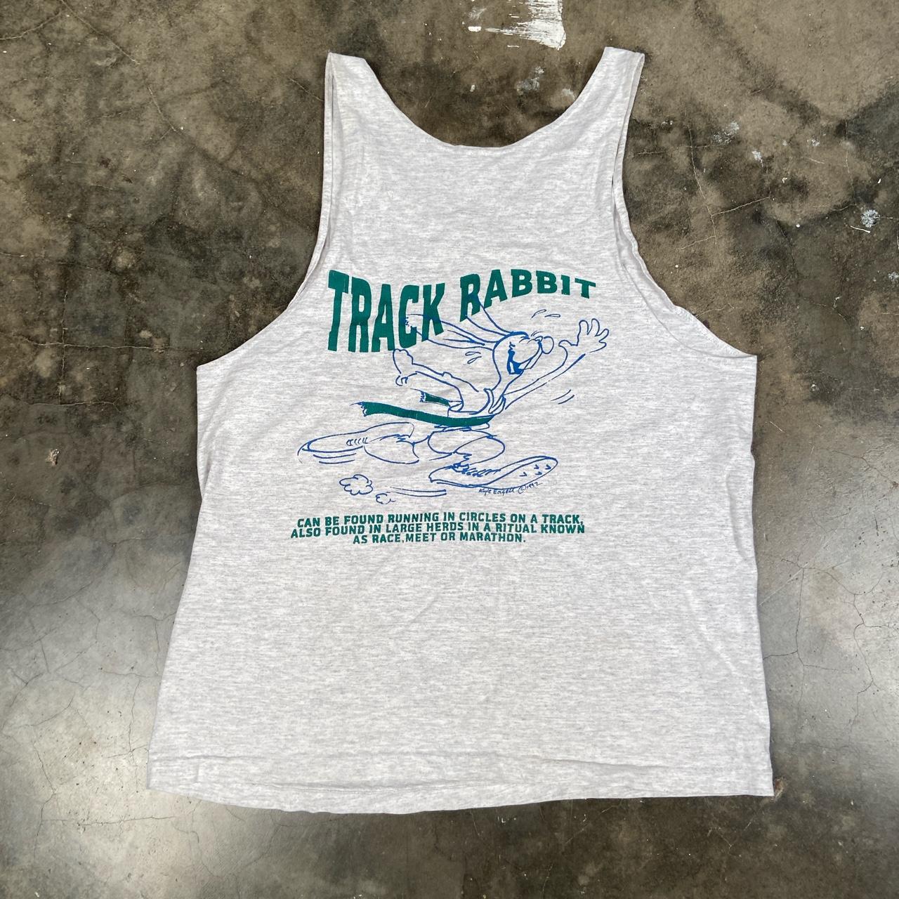 Vintage Track Rabbit Graphic Tank Top. Measurements:... - Depop