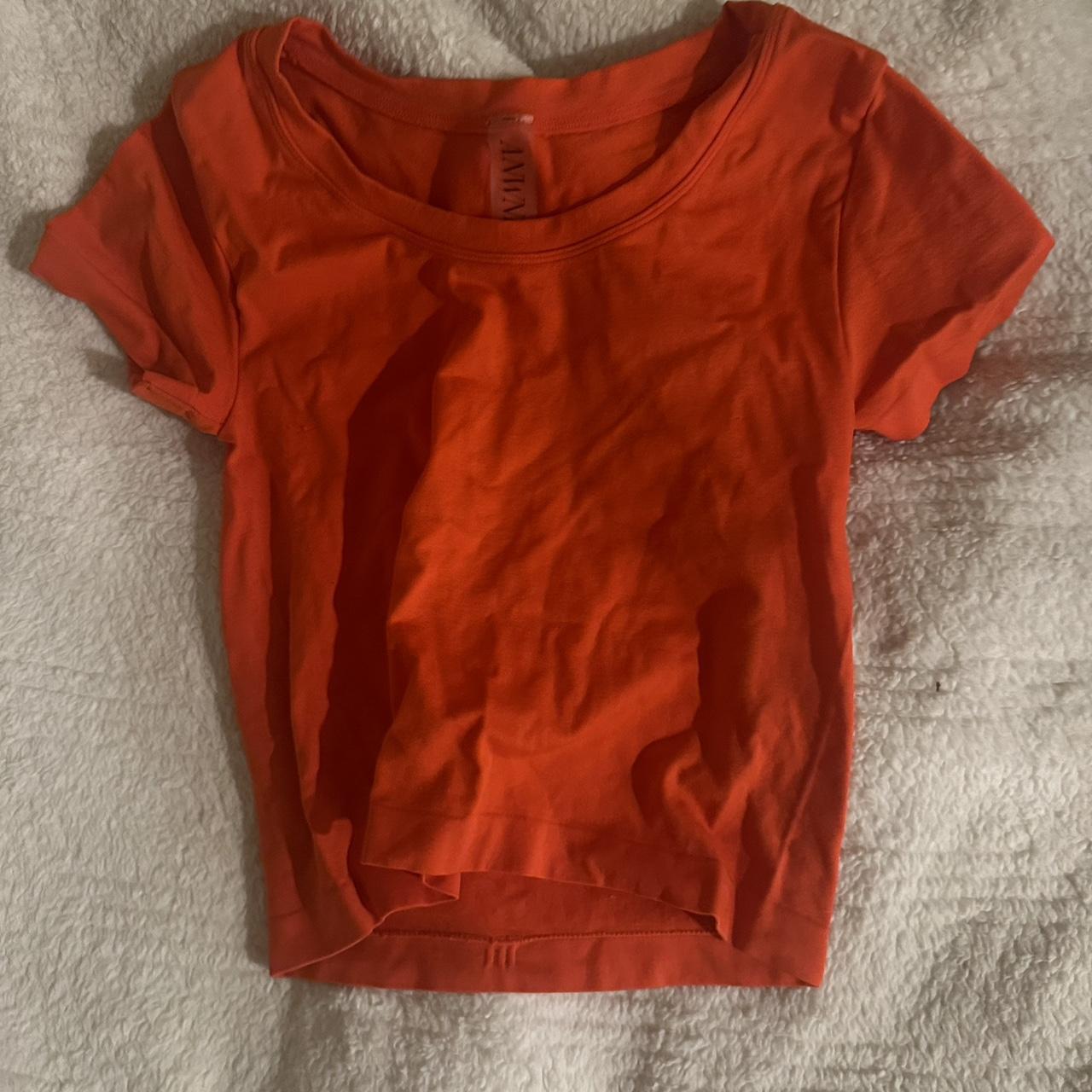 Orange t shirt Anwnd brand - Depop