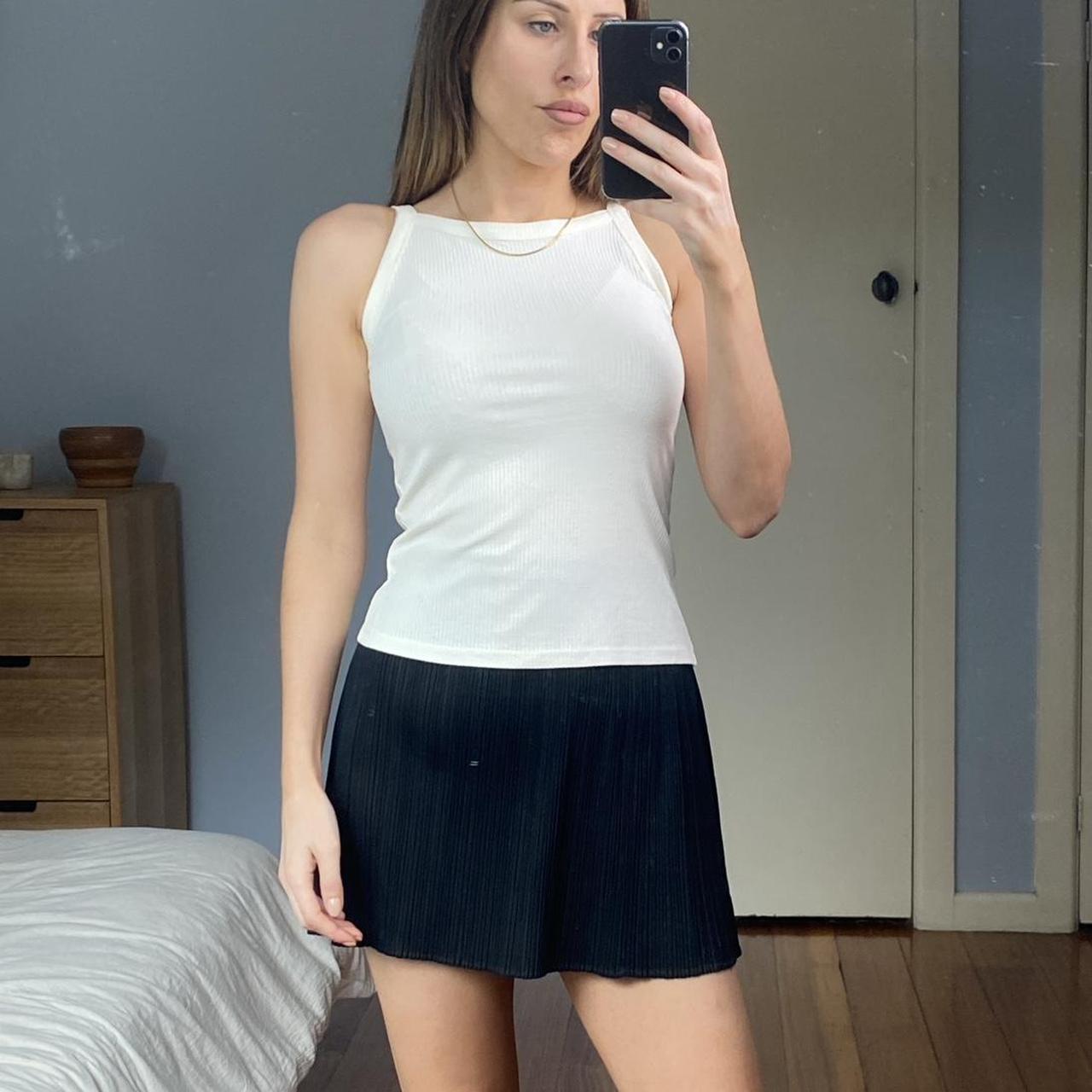 Ribbed square neck singlet. Perfect condition. Brand... | Depop