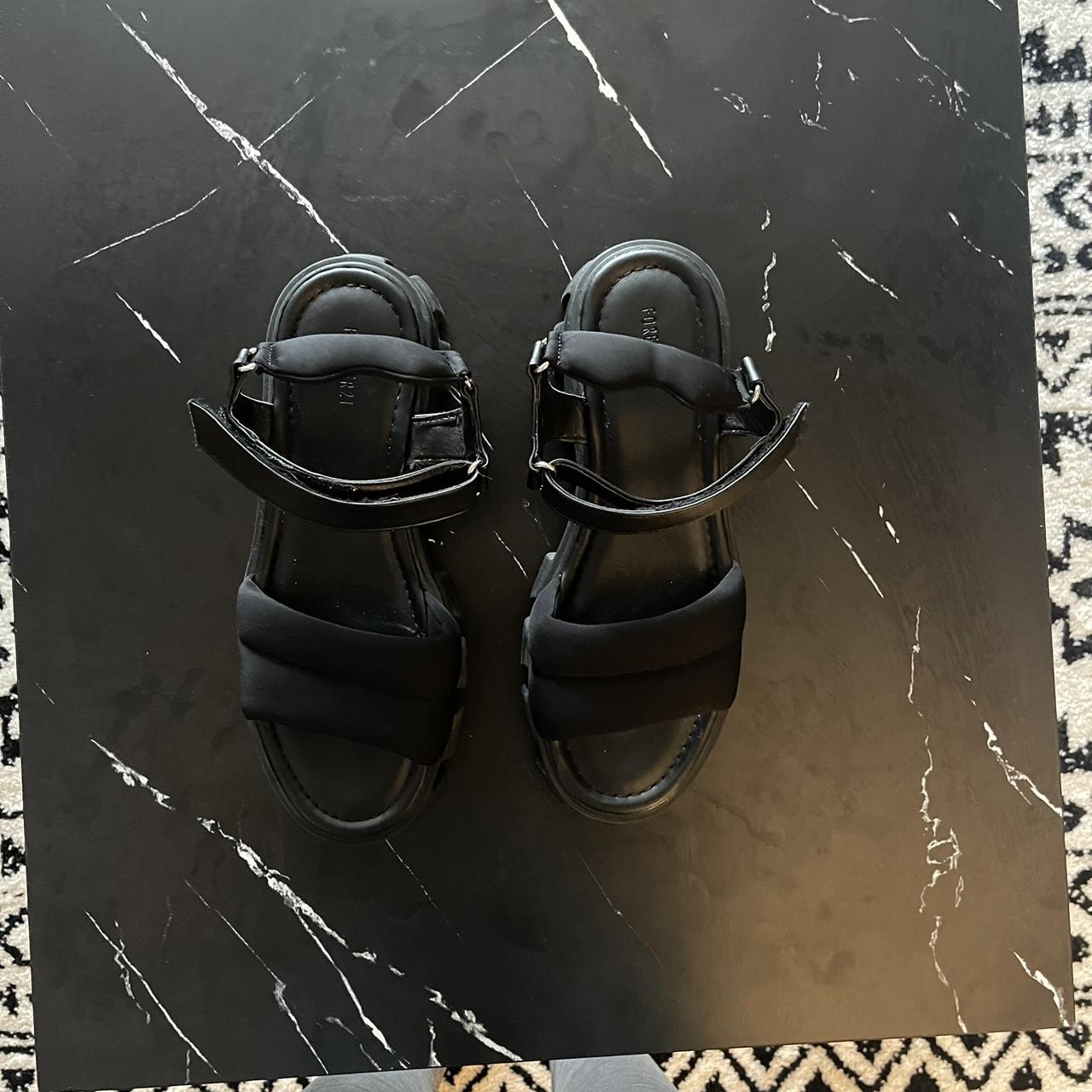 Forever 21 Combat Sandals - Black - Straps -... - Depop