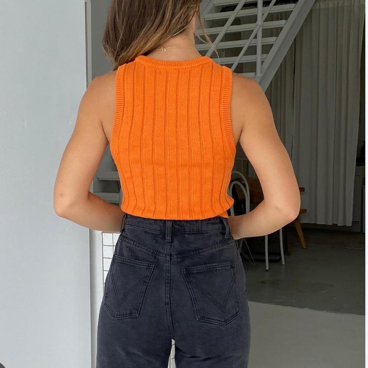 Dazie - Self love tank in orange - Depop