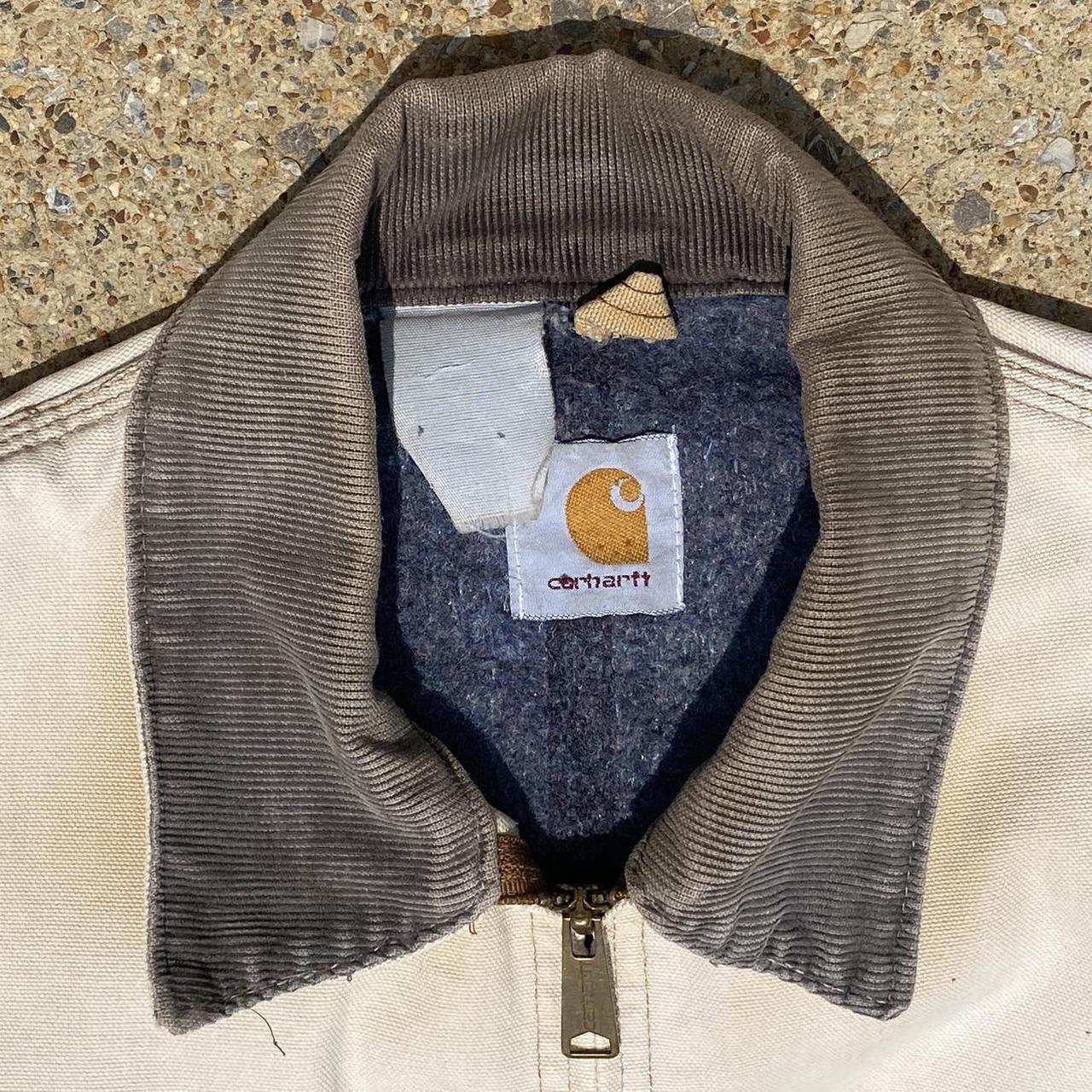 Carhartt Men's Cream and Tan Jacket | Depop