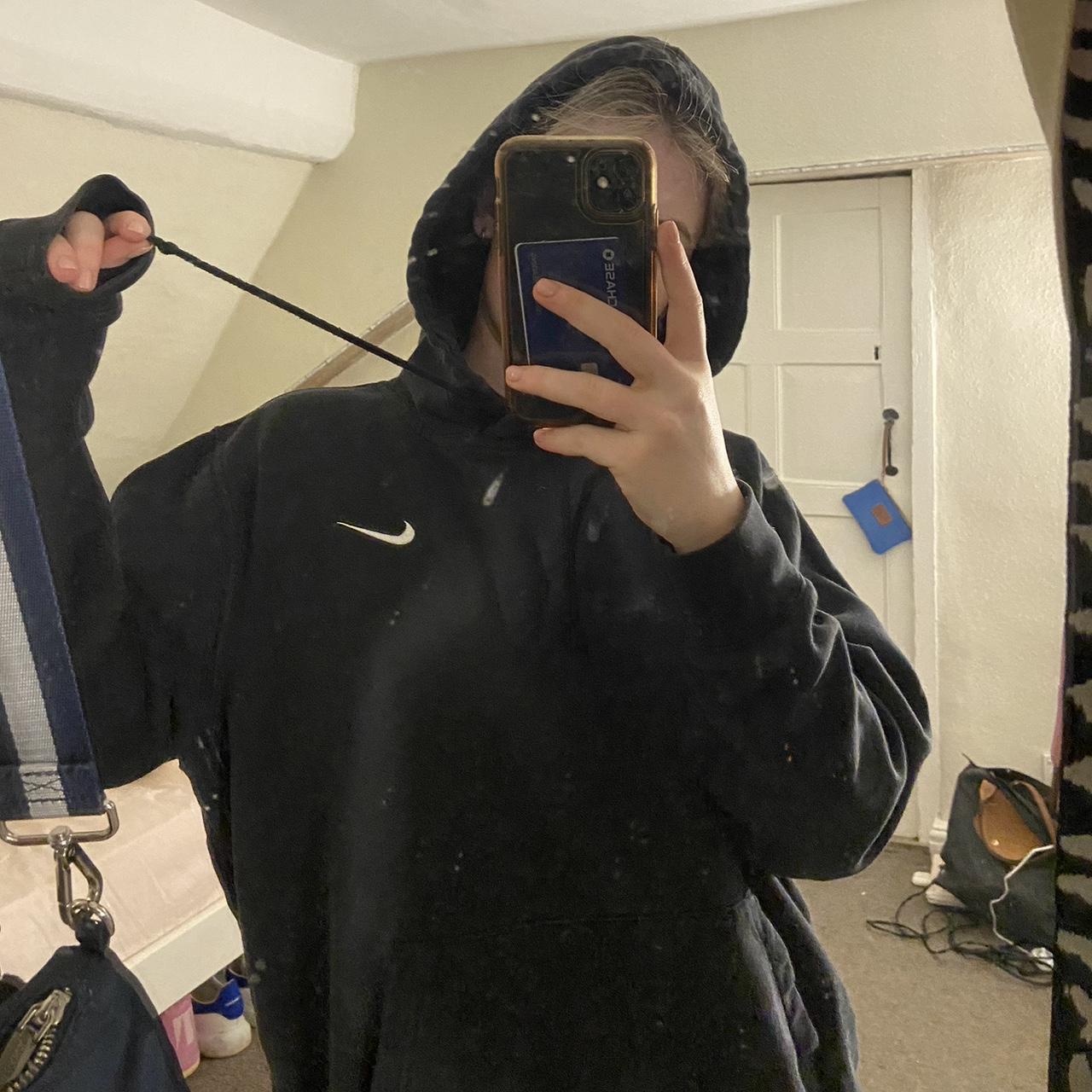 Black Nike hoodie, amazing condition barely worn and... - Depop