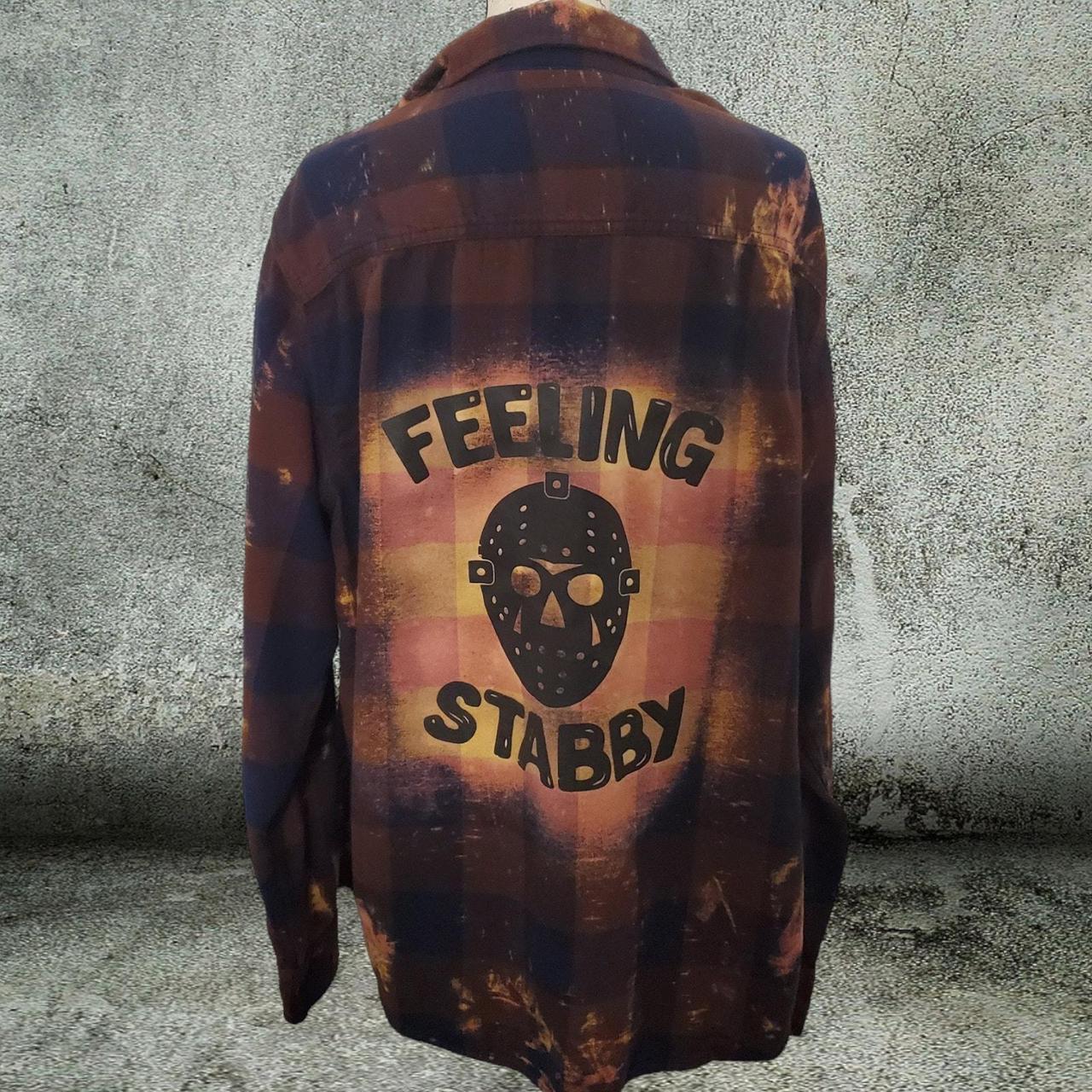 Feeling Stabby Horror Jason Mask Custom Bleached... - Depop