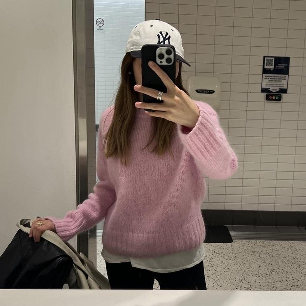 COS PINK KNIT SWEATER Small size only worn a few... - Depop