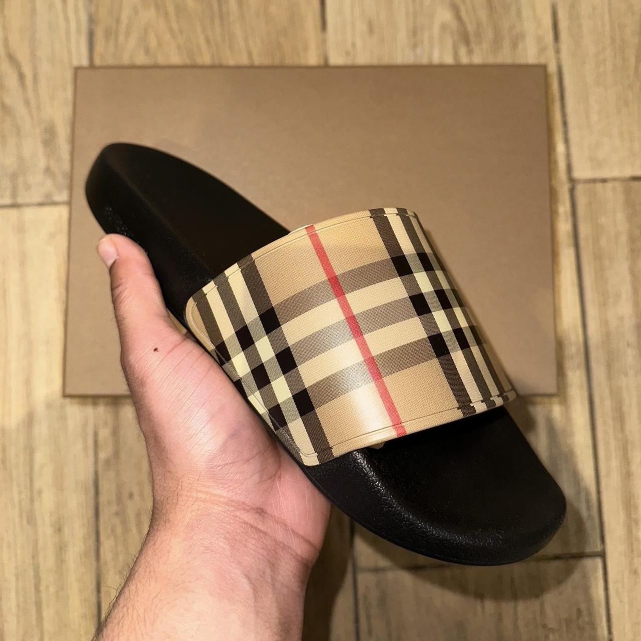 Burberry Furley Vintage Checked Slides - UK7 - Depop