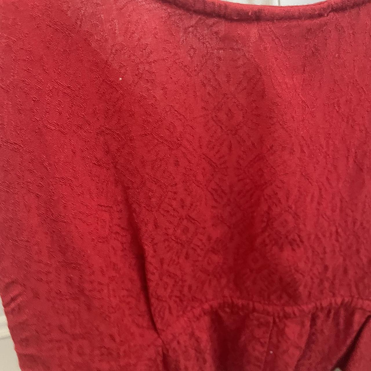 Dont Ask Amanda Red Crop Top With Frills And Depop