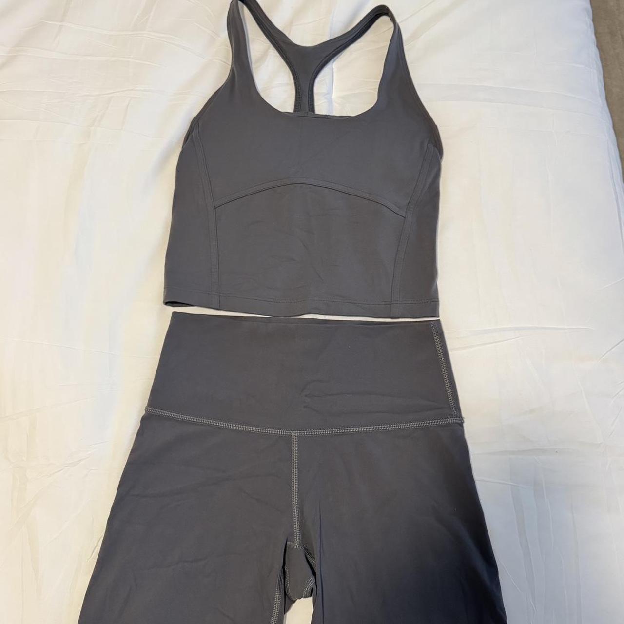 Aritzia dark grey workout set Size S Perfect... - Depop