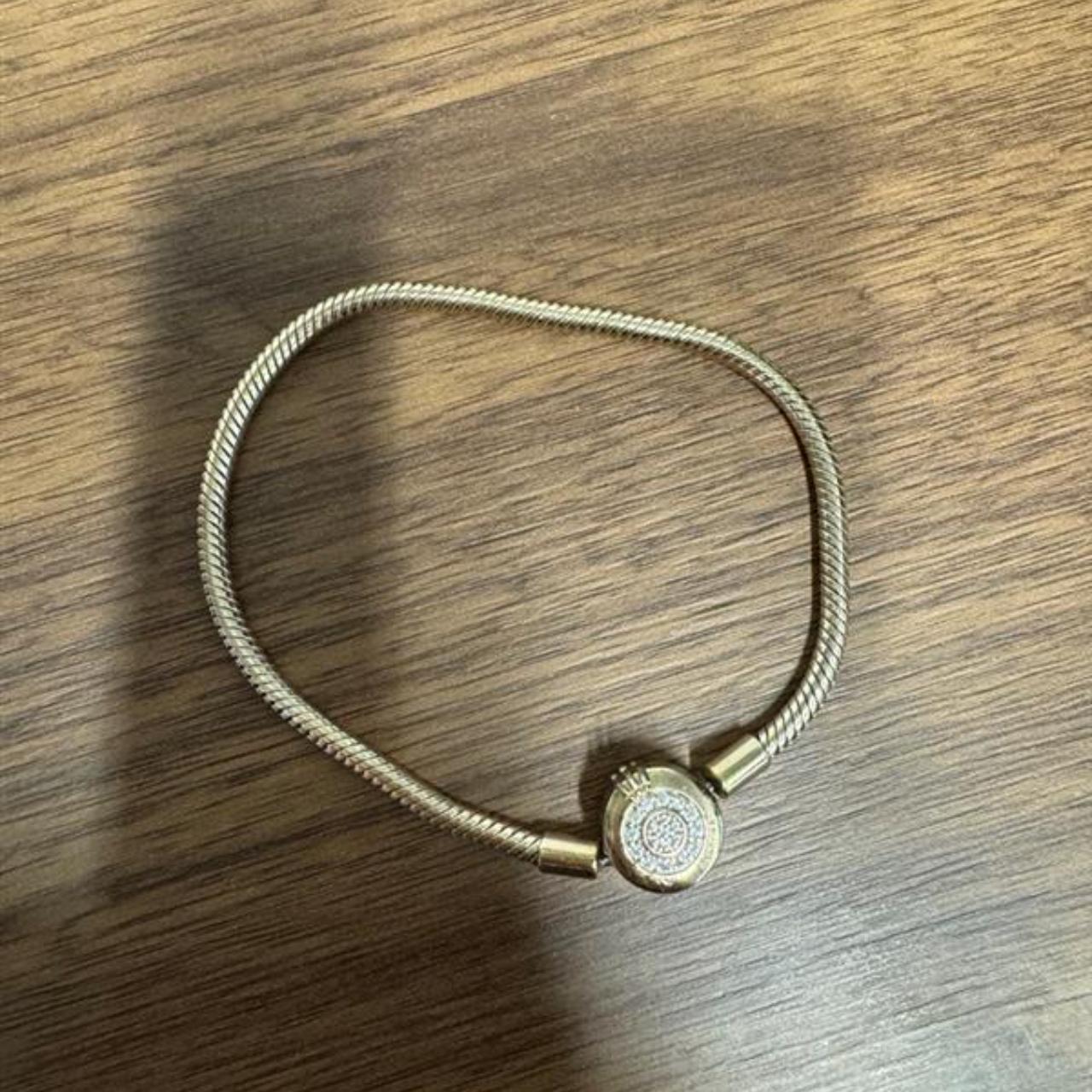 Pandora Moments Sparkling Crown O Snake Chain... - Depop