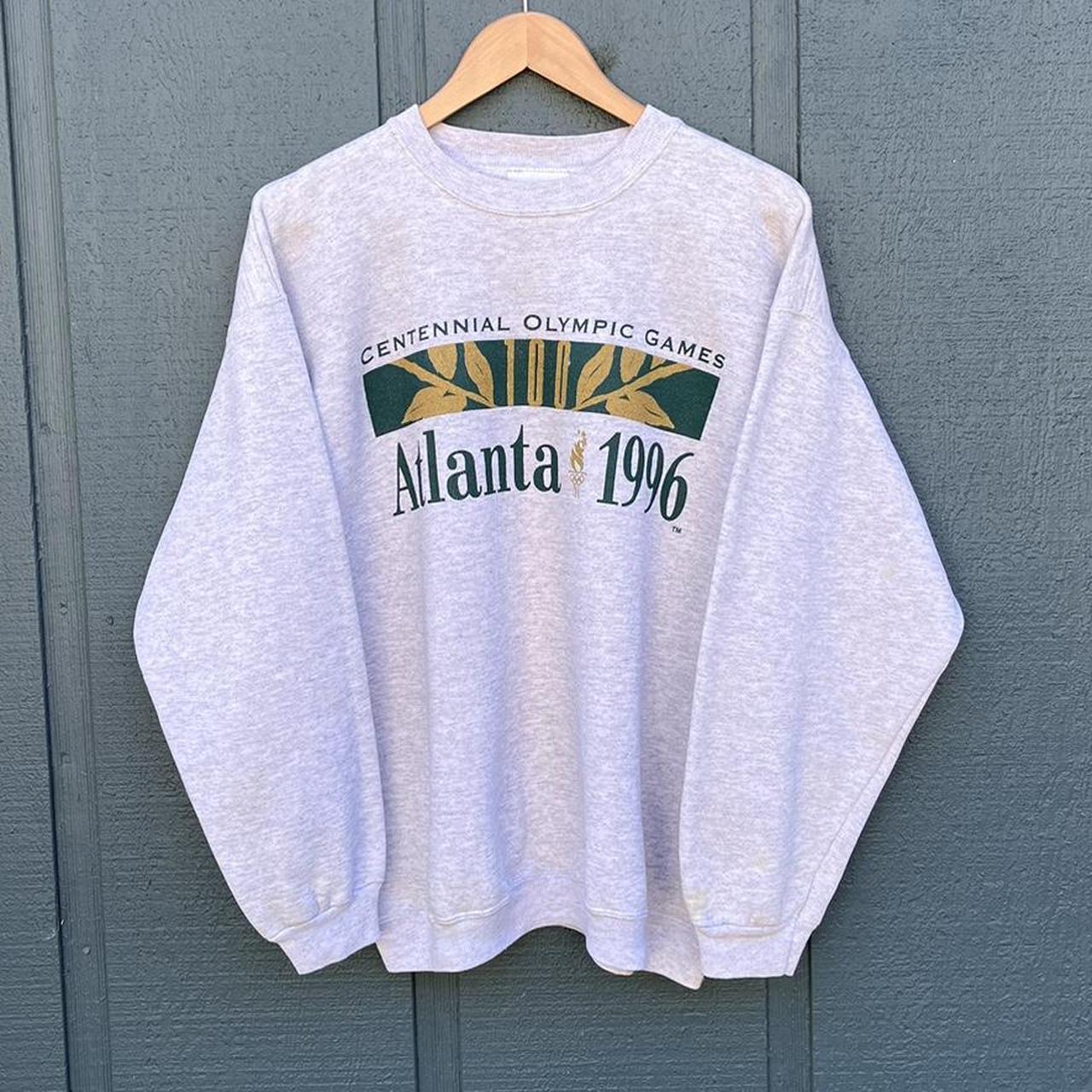 96' Atlanta Olympics Sweatshirt. Featuring boxy... - Depop