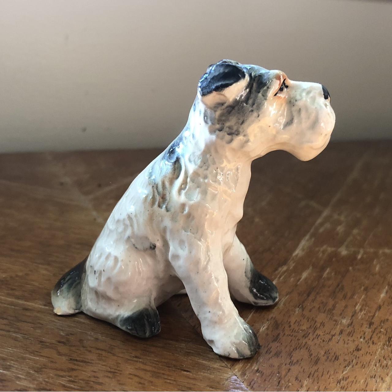 Mini ceramic terrier dog figurine Home decor 3... - Depop