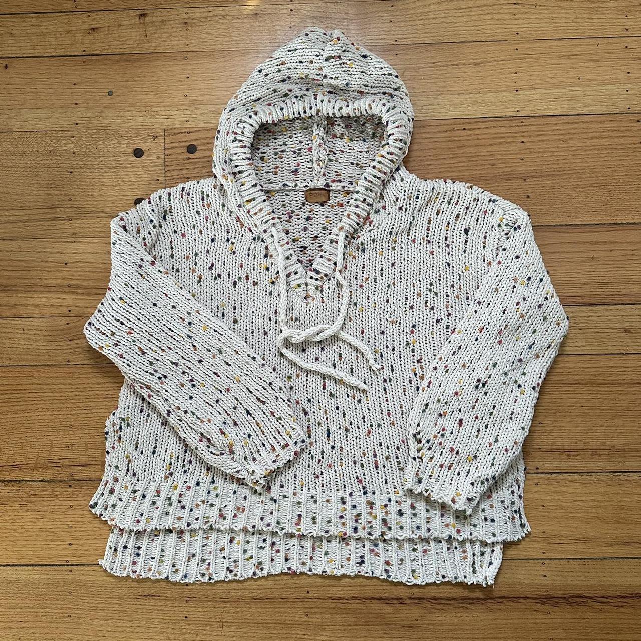 :: POL :: Confetti Colored Super Soft Hoodie. Cream... - Depop