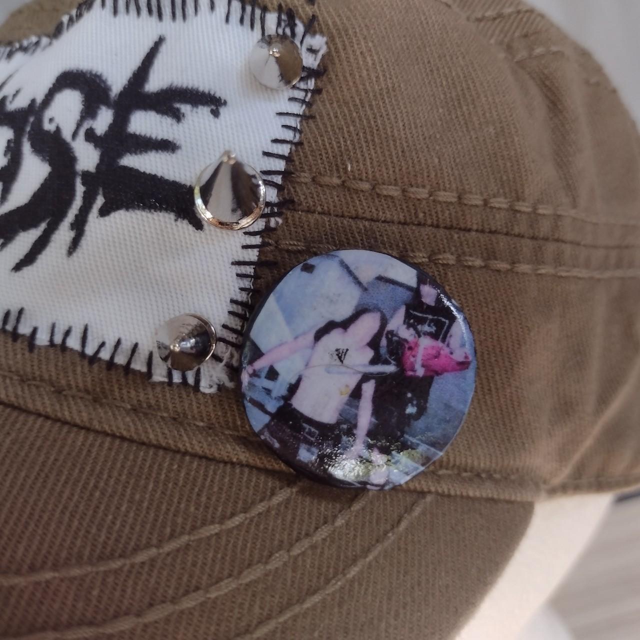 🔊 Custom ZYANOSE spiked cap + pin! 🔊 Hat is... - Depop