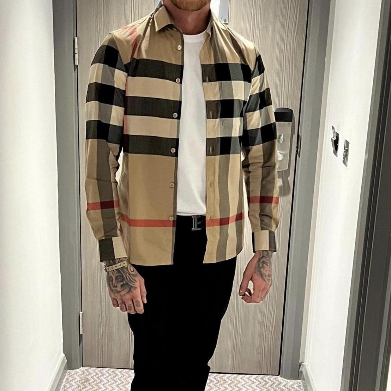 Burberry shirt size small (fits size small) long... - Depop