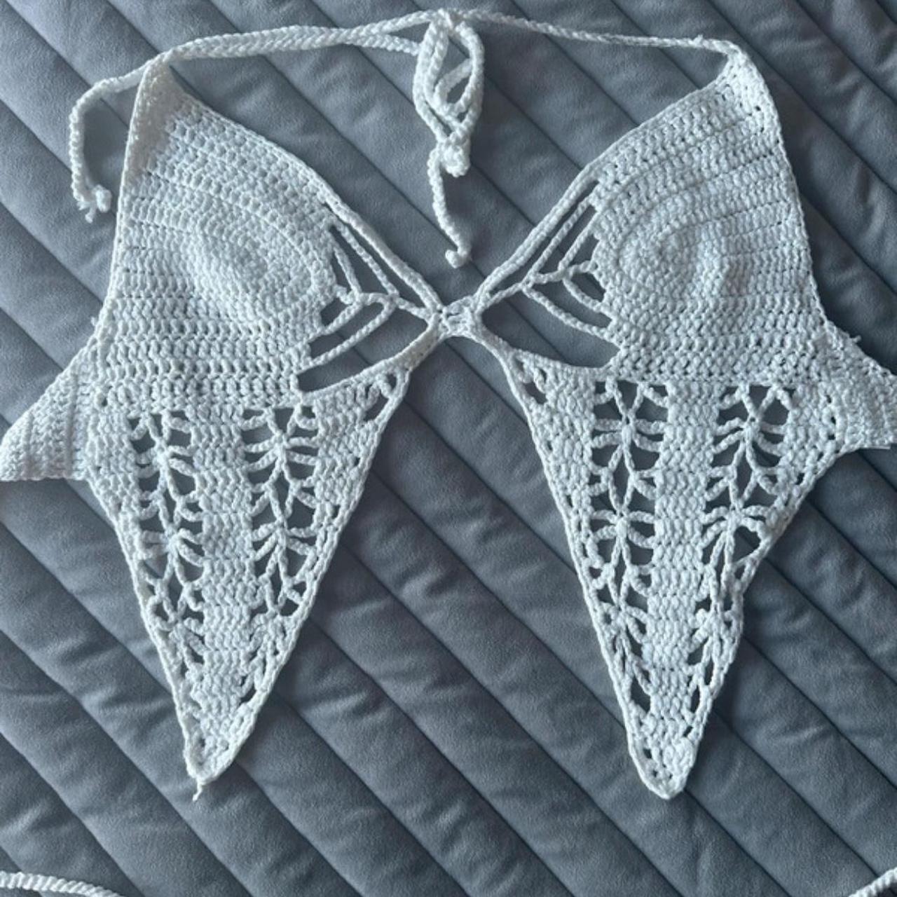 White crochet set #rave #festival - Depop