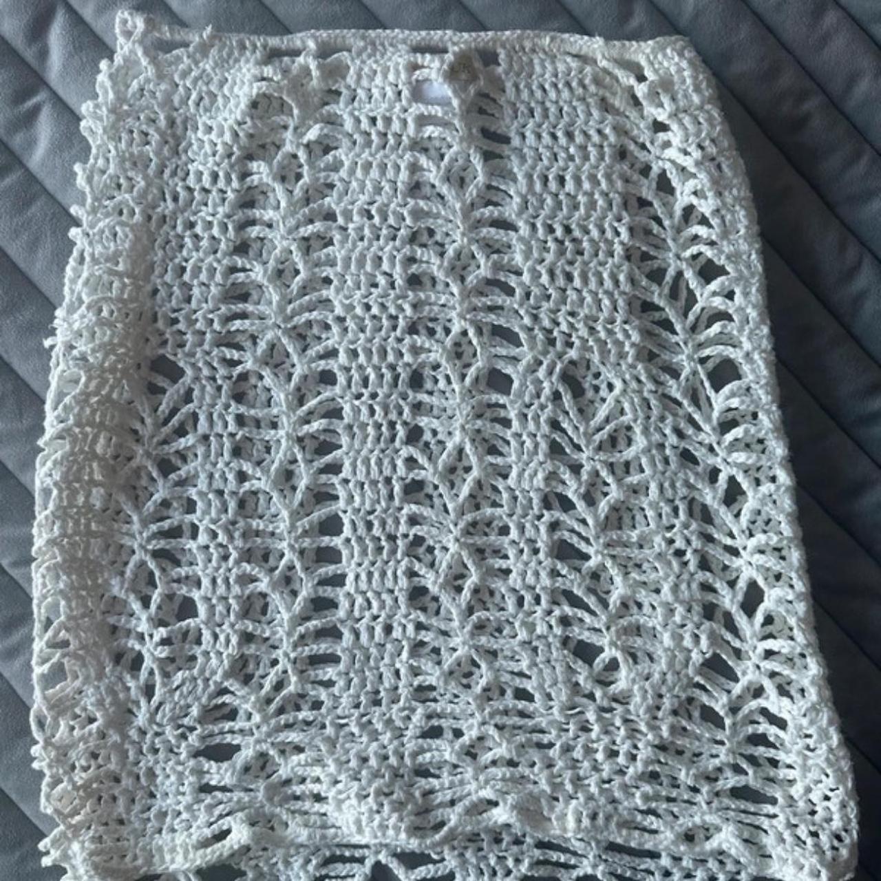 White crochet set #rave #festival - Depop