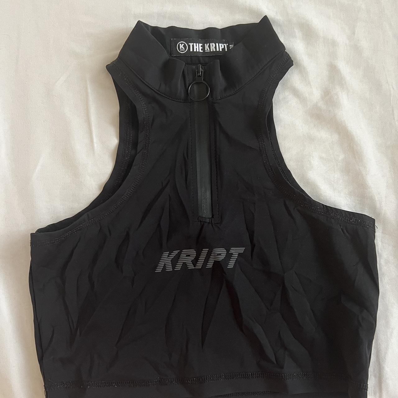 The Kript Women's Black Crop-top | Depop