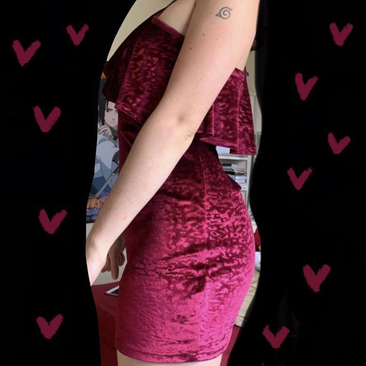 Leopard Jacquard raspberry mini dress Nasty Gal... - Depop