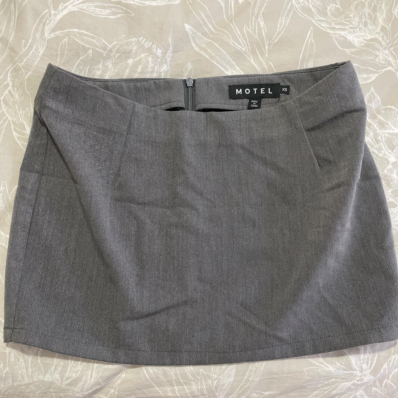Motel Rocks mini skirt in grey Size: XS/6 Worn... - Depop