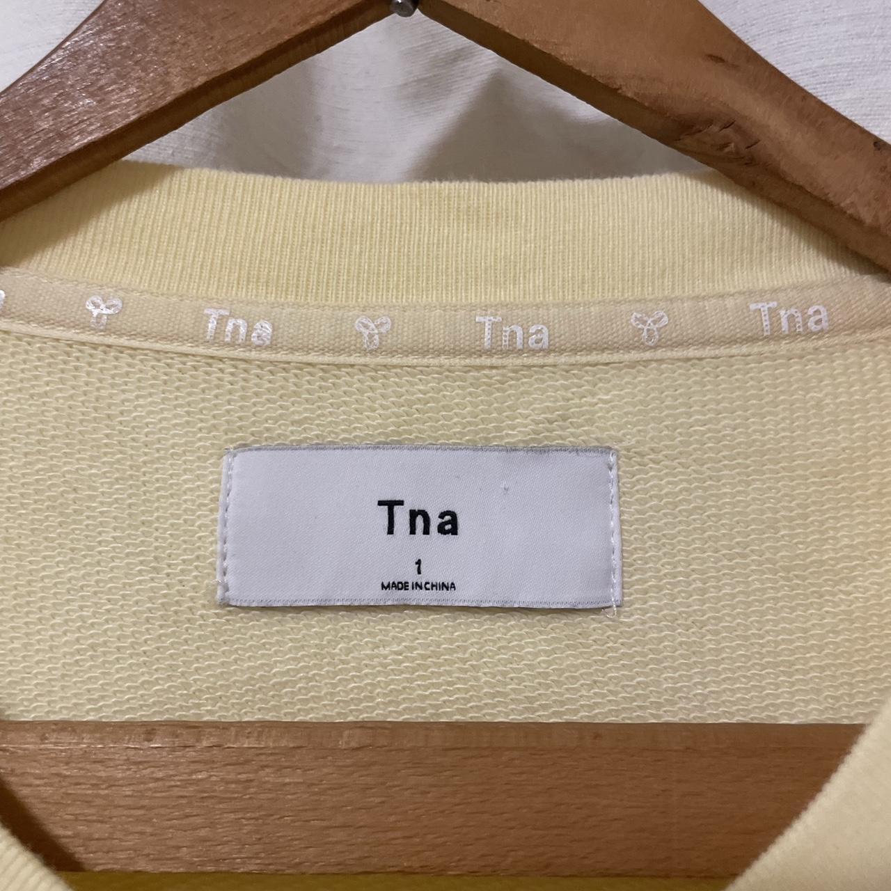 Pale yellow TNA aritzia crewneck, never worn | Depop