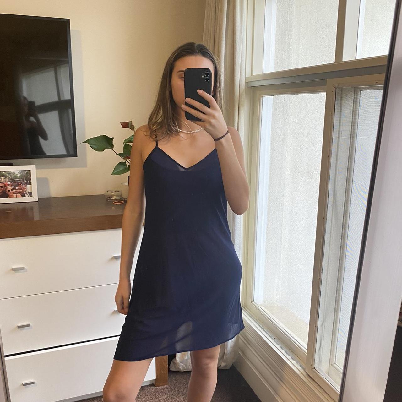 Throwover slip dress Used for summer time over... - Depop