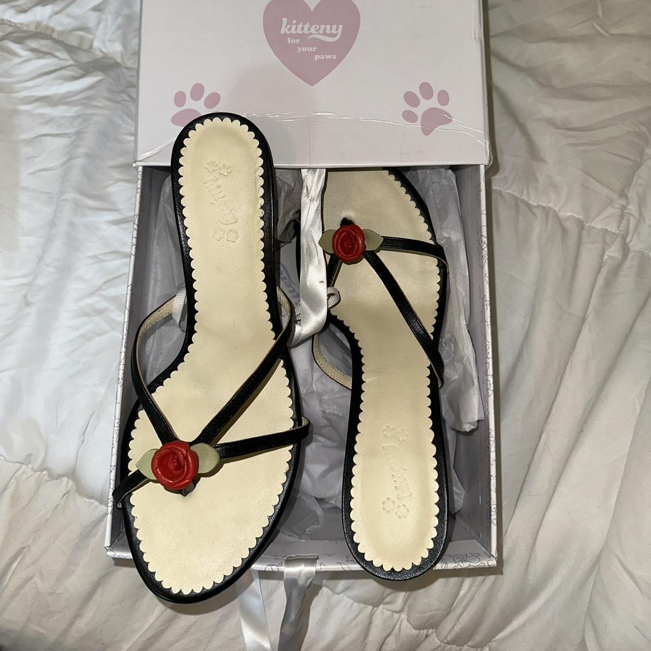 KITTENY ☁️ cherise shoes kitten heels in black... - Depop