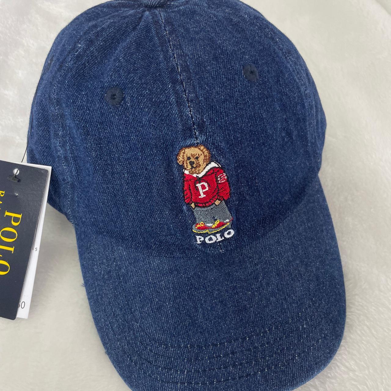 Polo Hat Red Bear - Denim Blue Polo brand hat.... - Depop