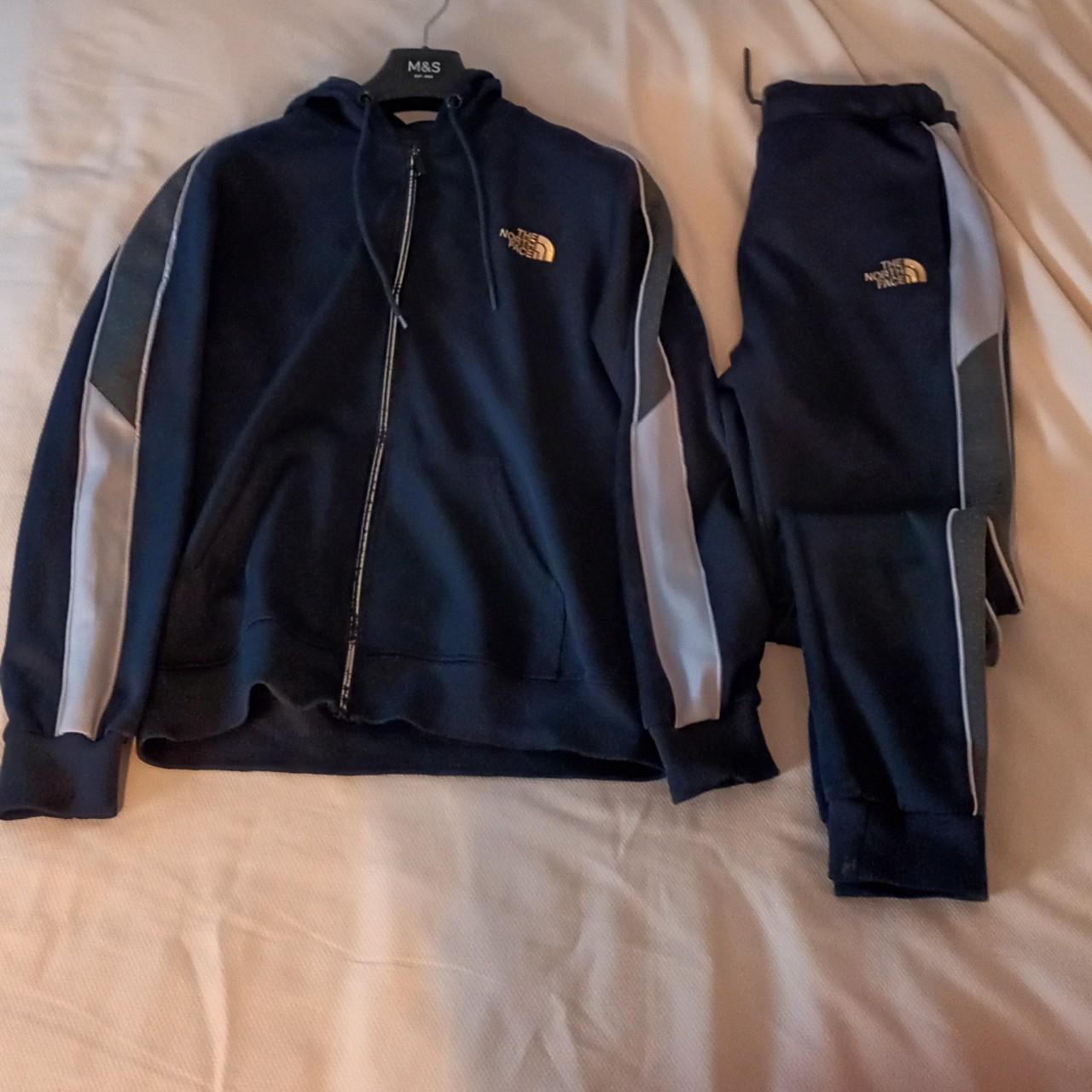 full tracksuit mens north face tracksuit both size... - Depop