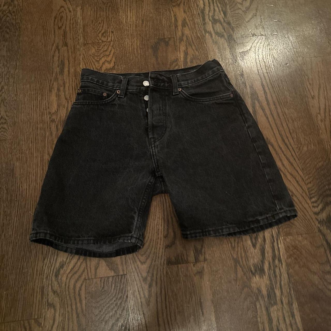 Black weekday shorts - Depop
