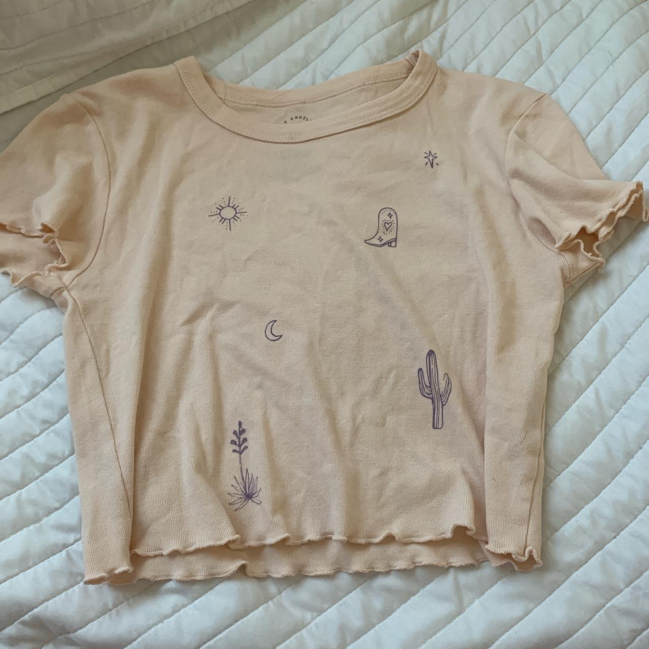 PacSun Women's Pink and Purple Crop-top | Depop