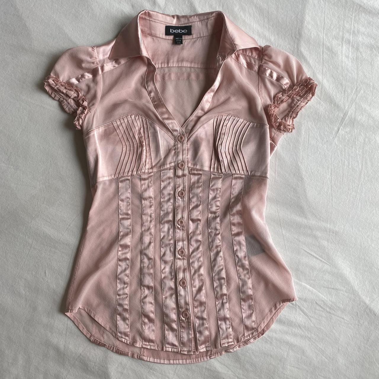 Bebe Women's Pink Blouse | Depop